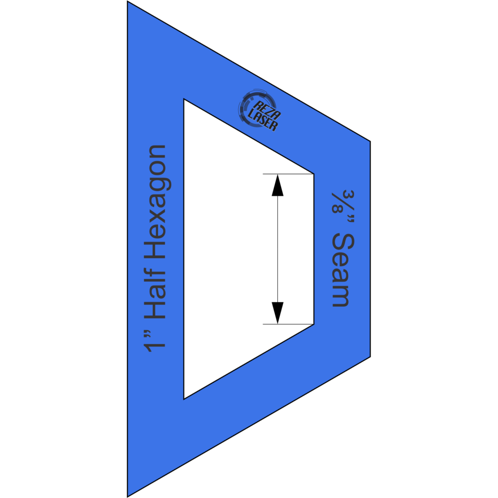Hexagon Half 1 Inch - Acrylic Template - I SPY with 3/8 Inch Seam ...