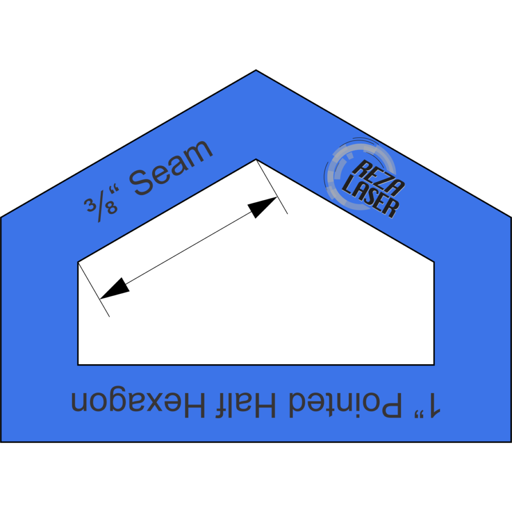 Hexagon Half Pointed 1 Inch - Acrylic Template - I SPY with 3/8 Inch ...