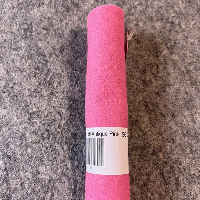 Felt Piece - Pure Wool - 30cm x 20cm - 26 Antique Pink - Maree St Clair ...