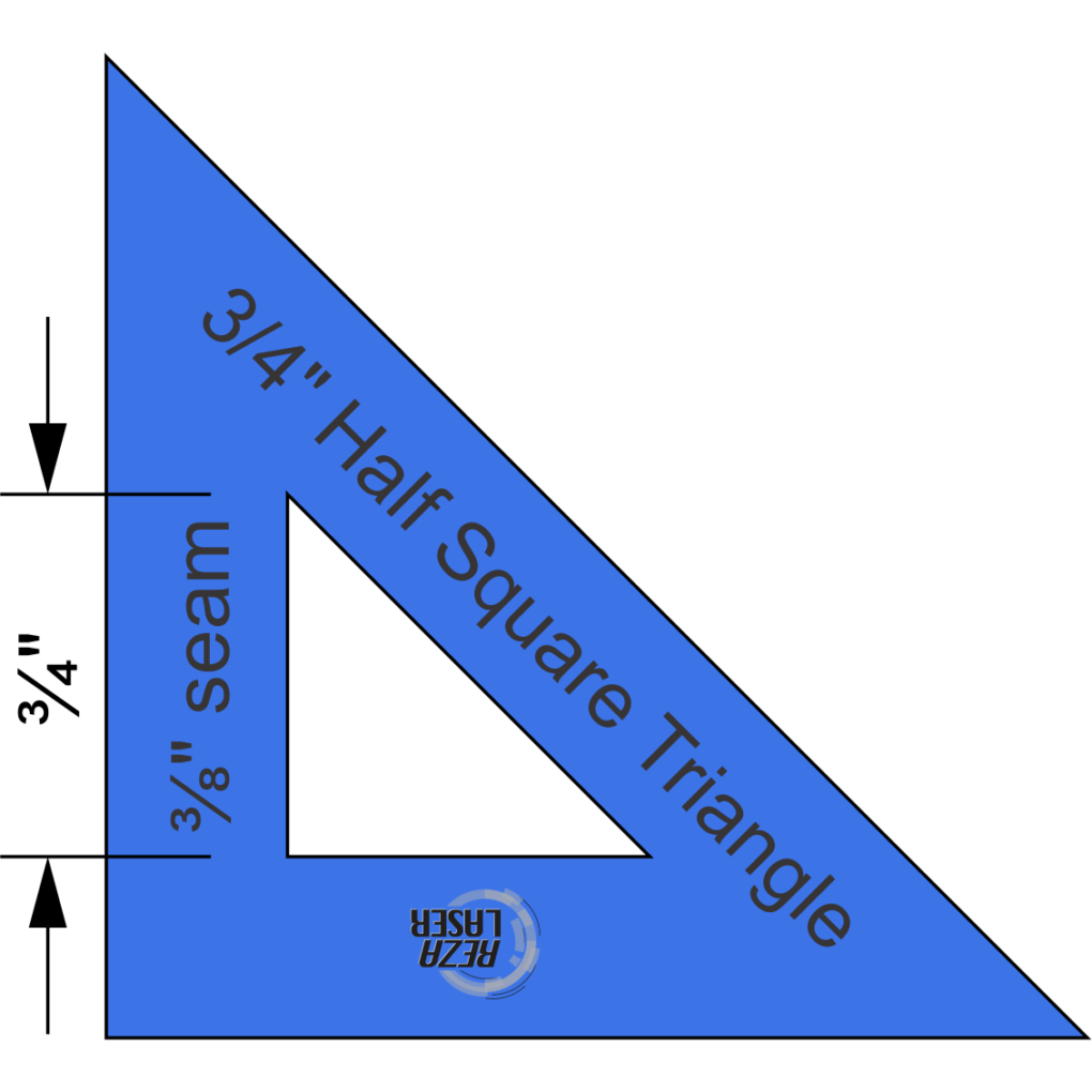 Triangle Half Square - 3/4 Inch - Acrylic Template - I SPY with 3/8 ...