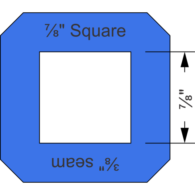 Square 7/8 Inch - Acrylic Template - I SPY with 3/8 Inch Seam Allowance ...