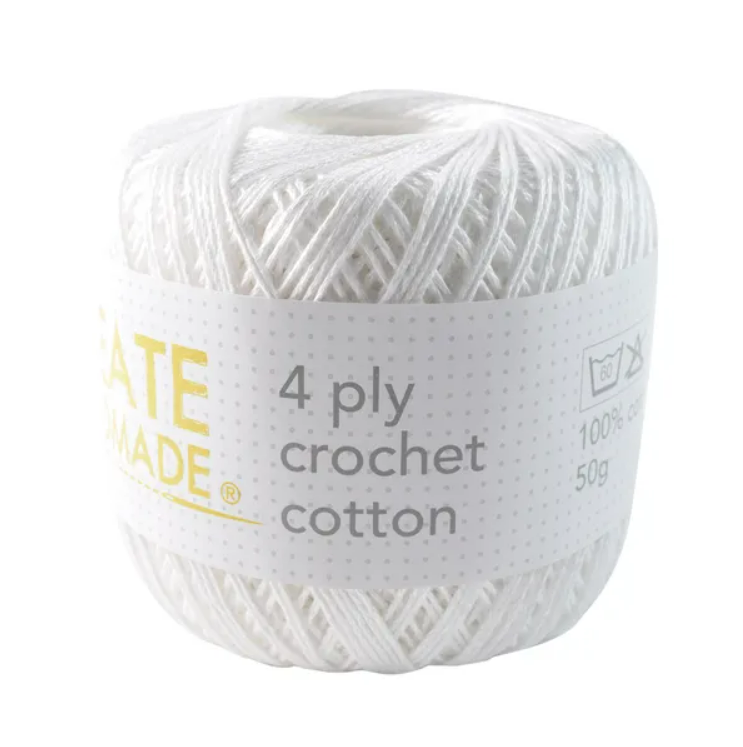 Crochet Cotton - BC1000 White - Maree St Clair Quilts